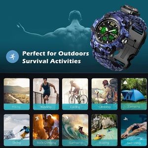 Accessories | 23in1 Survival Blue Military Digital Watch Mens Tactical ...